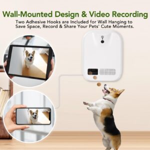 cengcen pet monitoring camera dog treat dispenser two-way audio hd wifi dog camera with 130° view, remote tossing app compatible with android/ios, night vision, wall mounted - 2023 pro