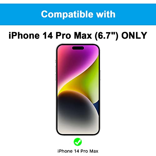 GLASS-M [2 Pack] Privacy Screen Protector for iPhone 14 Pro Max (6.7”), Anti-Spy Tempered Glass Film, Full Covergae Anti Peeping Screen Cover, Compatible with Dynamic Island,Anti-Fingerprint Shield