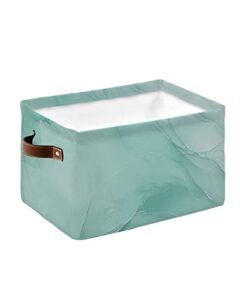 large storage baskets bins green marble collapsible storage box laundry organizer for closet shelf nursery kids bedroom aqua nature stone agate