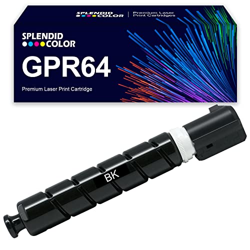 SPLENDIDCOLOR Remanufactured GPR64 GPR-64 Black Toner Cartridge Replacement for Canon ImageRunner Advance DX 4825 4835 4845 Printer(5141C003AA)