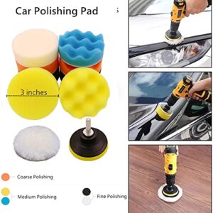 MVEQRRN 21pcs Car Cleaning Kit, Car Detailing Brush Set,Car Wash Kit for Interior and Exterior, Car Care Kit All Cleaning Suppliess Set Detailing with Microfiber Towels,Buffing Sponge Pads Kit