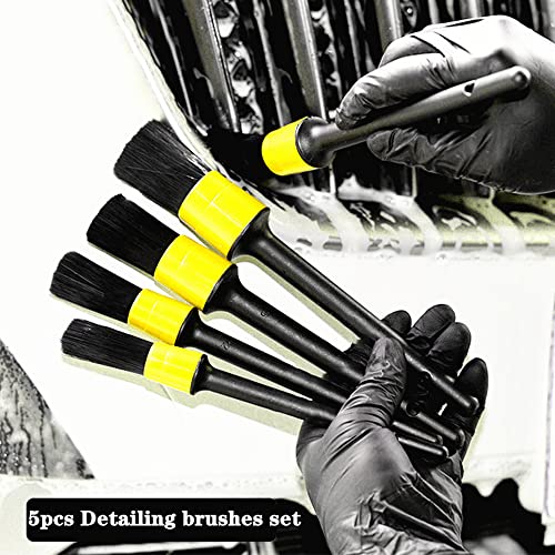 MVEQRRN 21pcs Car Cleaning Kit, Car Detailing Brush Set,Car Wash Kit for Interior and Exterior, Car Care Kit All Cleaning Suppliess Set Detailing with Microfiber Towels,Buffing Sponge Pads Kit