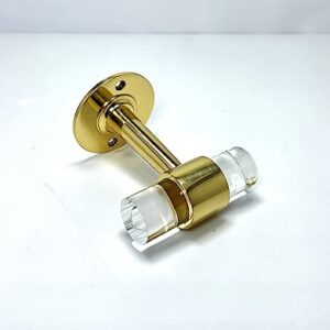 Morco Deco Brass Lucite Robe Hook Handmade Bathroom Kithcen Towel Hook Lucite Brass Coat Hook Hangers Storage Hook (Polished Brass)