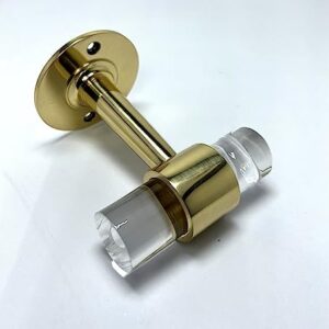 Morco Deco Brass Lucite Robe Hook Handmade Bathroom Kithcen Towel Hook Lucite Brass Coat Hook Hangers Storage Hook (Polished Brass)