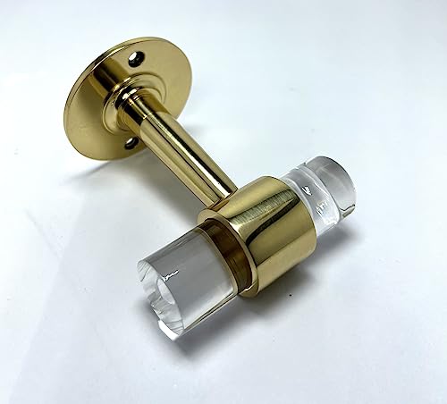 Morco Deco Brass Lucite Robe Hook Handmade Bathroom Kithcen Towel Hook Lucite Brass Coat Hook Hangers Storage Hook (Polished Brass)