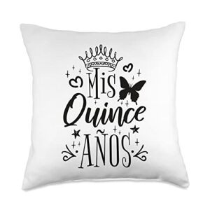 15 birthday quinceanera gifts sweet 15 mexican birthday party quinceanera mis quince años throw pillow, 18x18, multicolor