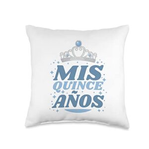 15 birthday quinceanera gifts sweet 15 mexican birthday party quinceanera mis quince años throw pillow, 16x16, multicolor