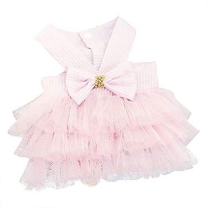 cat tutu for medium cats bubble skirt stripe lace dress dress princess dresses for dog teacup yorkie clothes love my mom