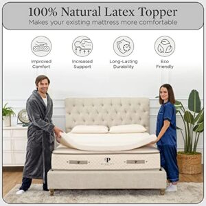 PlushBeds 3" Medium-Firm Topper| 100% Natural Talalay Latex| Made in The USA| Luxurious Comfort | Soothing Pressure Point Relief | Support for Shoulders, Hips, Back, and Knees|Twin