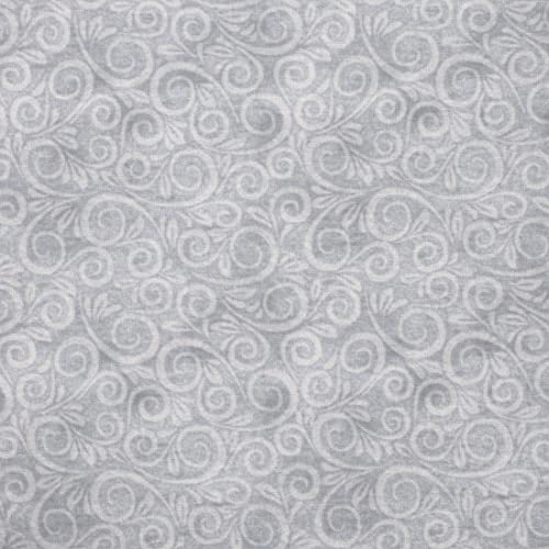 Mook Fabrics Flannel Swirl, Grey, 15 Yard Bolt