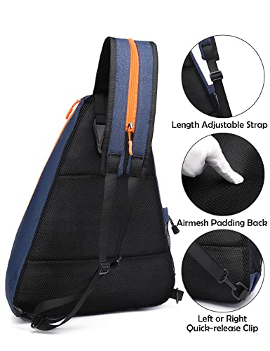 OUTPLORER Pickleball Bag for Men Women Pickleball Backpack Reversible Crossbody Sling Bag Sports Pickleball Sling Bag Adjustable Pickleball Backpack with Fence Hook