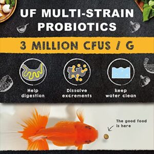 Ultra Fresh Floating Goldfish Food, Color Enhancing, Balanced Diet, All Natural Ingredients, Clear Water Formula, Goldfish Premium Pellet, 4.6 oz