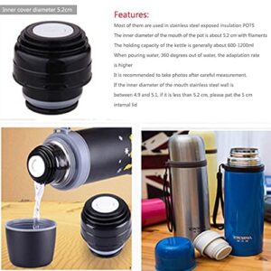 Vacuum Flasks Lid Universal Thermose Accessories Mug Outlet Travel Drinkware Thermos Cover(4.5cm Black red)