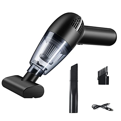 LoyaGour Car Mini Handheld Vacuum Cordless Rechargeable,Wet and Dry Small Wireless Hand Vacuum Cleaner,Portable Car Seat Interior Cleaner,120W High Power,12V(Black Wireless)