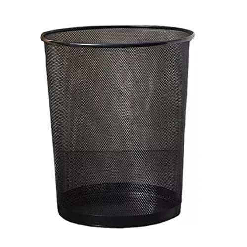 KUYYFDS Metal Waste Bin Mesh Trash Can Waste Paper Basket for Bedrooms Kitchens Bathrooms Office Paper Bins