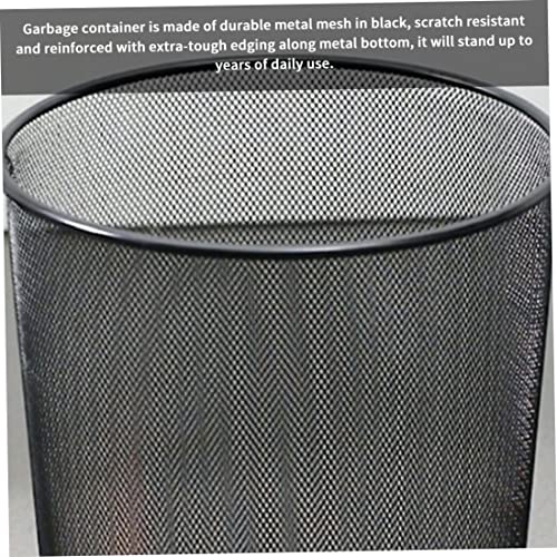 KUYYFDS Metal Waste Bin Mesh Trash Can Waste Paper Basket for Bedrooms Kitchens Bathrooms Office Paper Bins