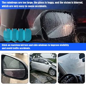 4 Pieces Car Rearview Mirror Film, HD Nano Clear Protective Sticker Film, Waterproof Rainproof Antifogging for Car Mirrors and Side Windows, Car Trucks SUVs Safe Driving