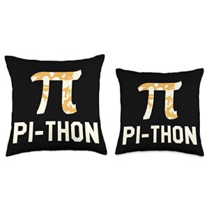 Snake Pythons Gift For A Ball Python Lover Pi-Thon Ball Pythons Snake Reptile Throw Pillow, 16x16, Multicolor