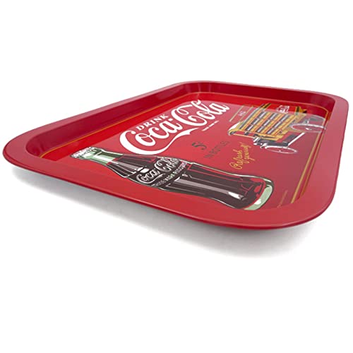 The Tin Box Company Coca Cola Rectangular Tin Tray (778417-12), Red