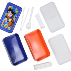 JUST FUNKY Dragon Ball Z Orange and Blue Goku Single Portion Compartment Bento Lunch Box