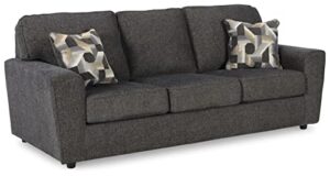 signature design by ashley cascilla casual sofa, dark gray