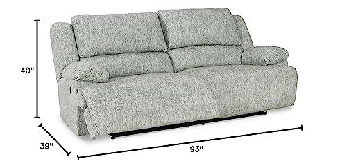 Signature Design by Ashley McClelland Transitional 2 Seat Reclining Sofa, Light Gray