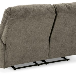 Signature Design by Ashley Alphons Transitional Tufted Reclining Loveseat, Light Gray