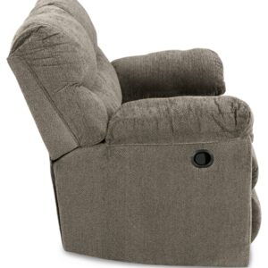 Signature Design by Ashley Alphons Transitional Tufted Reclining Loveseat, Light Gray