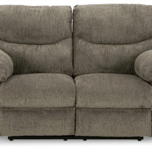 Signature Design by Ashley Alphons Transitional Tufted Reclining Loveseat, Light Gray