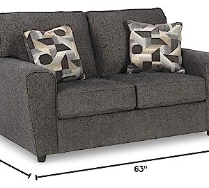 Signature Design by Ashley Cascilla Casual Loveseat, Dark Gray