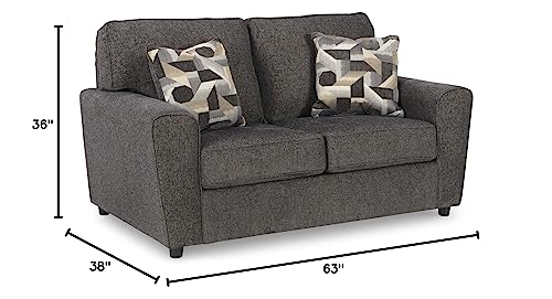 Signature Design by Ashley Cascilla Casual Loveseat, Dark Gray