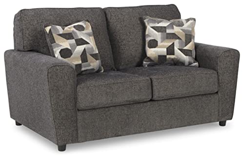 Signature Design by Ashley Cascilla Casual Loveseat, Dark Gray