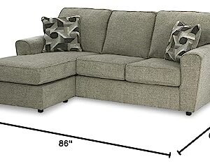 Signature Design by Ashley Cascilla Casual Sofa Chaise, Light Gray