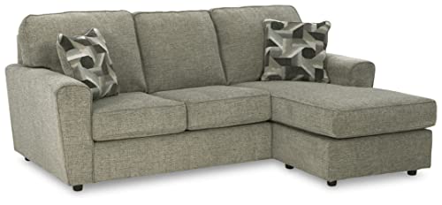 Signature Design by Ashley Cascilla Casual Sofa Chaise, Light Gray