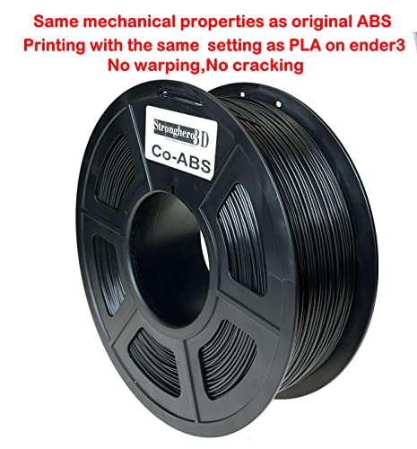 Stronghero3D ABS 3D Printer Filament 1.75mm ,,Black,1kg(2.2lbs) Accuracy +/-0.05mm for ender3 Cr10