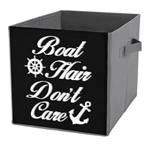 boat hair don't care anchor storage bin foldable cube closet organizer square baskets box with dual handles