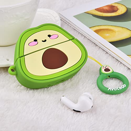 AIRSPO Case for Airpods Pro 2nd Generation 2022, Cute Cartoon Airpod Pro 2 Case for Girls Boys Fashion Soft Silicone Character Protective Skin for AirPods Pro 2 Carrying Case (Avocado-Pro 2)