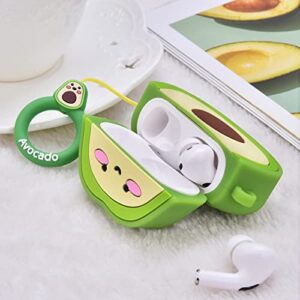 AIRSPO Case for Airpods Pro 2nd Generation 2022, Cute Cartoon Airpod Pro 2 Case for Girls Boys Fashion Soft Silicone Character Protective Skin for AirPods Pro 2 Carrying Case (Avocado-Pro 2)