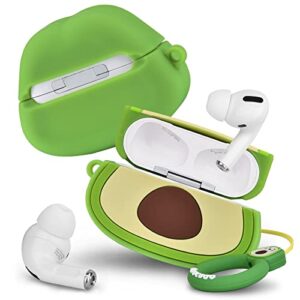 AIRSPO Case for Airpods Pro 2nd Generation 2022, Cute Cartoon Airpod Pro 2 Case for Girls Boys Fashion Soft Silicone Character Protective Skin for AirPods Pro 2 Carrying Case (Avocado-Pro 2)