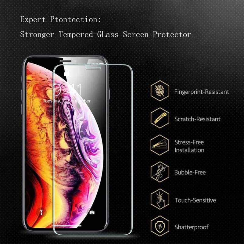 HGJTF Phone Case for NUU A9L (6.3") with [2 X Tempered Glass Screen Protector], Ultra-Thin Soft Silicone Bumper Shell Shockproof TPU Black Cover for NUU A9L - DUO5