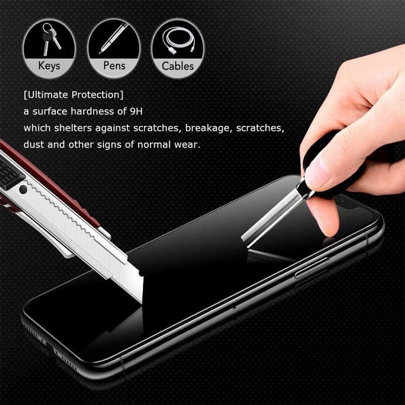 HGJTF Phone Case for NUU A9L (6.3") with [2 X Tempered Glass Screen Protector], Ultra-Thin Soft Silicone Bumper Shell Shockproof TPU Black Cover for NUU A9L - DUO5