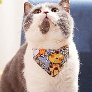 Pet Neckerchief, Cartoon Cat Collar, Fashion Pet Supplies, Bow Tie Kitten Bandana Cat Accessories, Triangle Scarf Cat Saliva Towel(9)