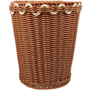 cabilock office garbage bin multipurpose sundries wastebasket waste trash living bucket hyacinth for rattan flower multi-function bathroom finishing wicker storage home can pots basket