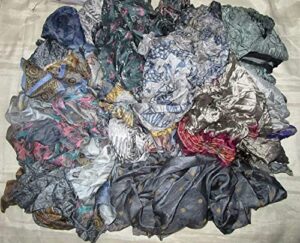 vintage fabrics crafts sari silk fabric lot material remnant 100 grams grey craft scrapbook art doll