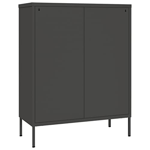 GOLINPEILO Metal 6-Drawer Storage Cabinet, Steel Drawer Storage Organizer, Metal Storage Dresser Cabinet, Office Storage File Cabinet for Home Office Organization, 31.5"x13.8"x40" Anthracite