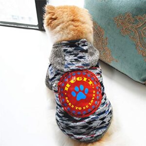 HonpraD Chihuahua Dog Clothes Jacket Sweatshirt Color Shirt Winter Stitching Print Cat Coat Pet Clothing Small Dog Shirt Girl Set