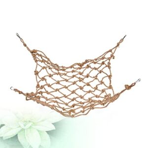 Balacoo Hamster Hammock Gym Cockatoo Size for Hanging Macaw Pendant Swing Budgie Parakeet Play Small Rope Toys Lovebirds Cage Ladder Hamster Toy Net Bird Climbing Buckle Parrot with