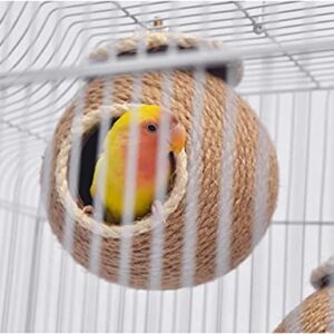 Birdhouse, Parakeet Bird Nest for Cage Coconut Shell Rope Weave Bird Breeding Nest for Budgie Parakeet Conure Canary Lovebird