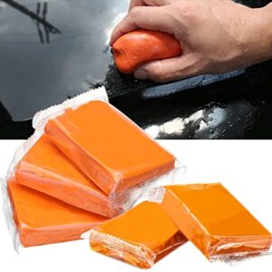 tizoerly car clay bar 5 pack 500g, premium grade clay bars auto detailing magic clay bar kit with towel clay bar cleaner with washing and adsorption capacity for car wash car detailing clean（orange）