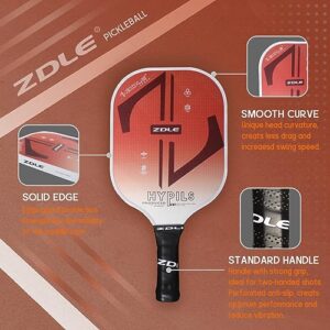 Zdle Pickleball Paddles Pickleball Set of 2, 16 mm Glass Fiber and Thicker Polypropylene Core,8 OZ Lightweight Pickleball Paddle Pickleball Rackets Pickle Ball Raquette Set of 2